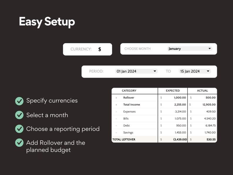 Digital Budget Planner for Google Sheets Monthly Planner Weekly ...