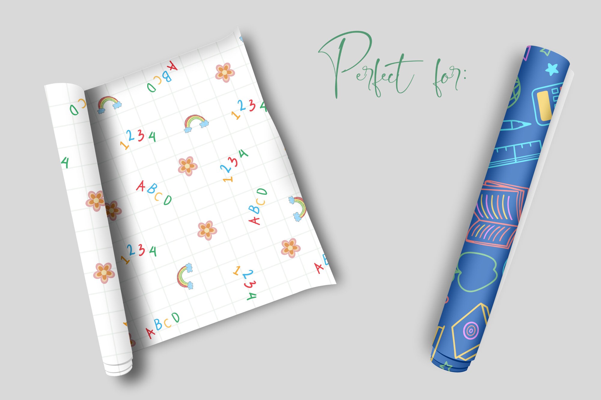 80 Cute Retro Back to School Clipart Bundle , 10 Patterns and Clipart ...