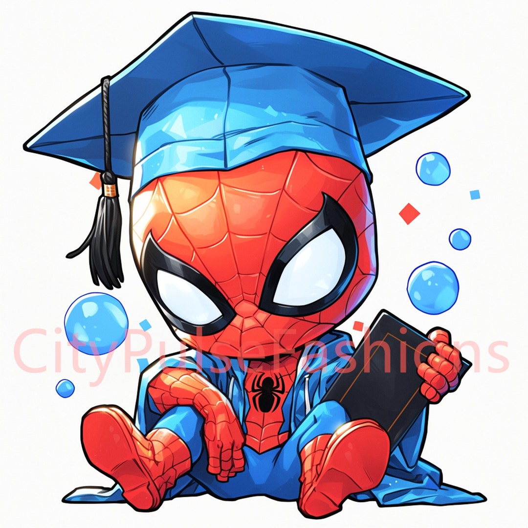 Spiderman Png,graduate Png,spidey Graduation Png,super Hero Graduation ...