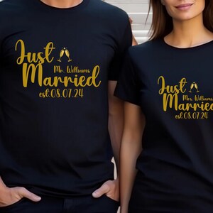 Personalised Just Married T-shirt, Personalized Just Married Wedding ...