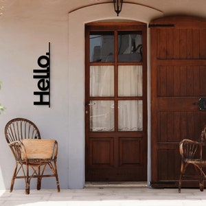 Metal Hello Sign, Front Door Decor, Welcome Sign for Front Porch Decor ...