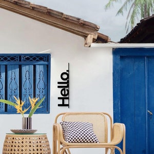 Metal Hello Sign, Front Door Decor, Welcome Sign for Front Porch Decor ...