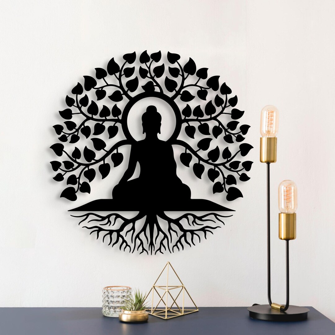 Buddha Metal Wall Art, Buddha Metal Sign, Spiritualized Wall Art, Yoga ...