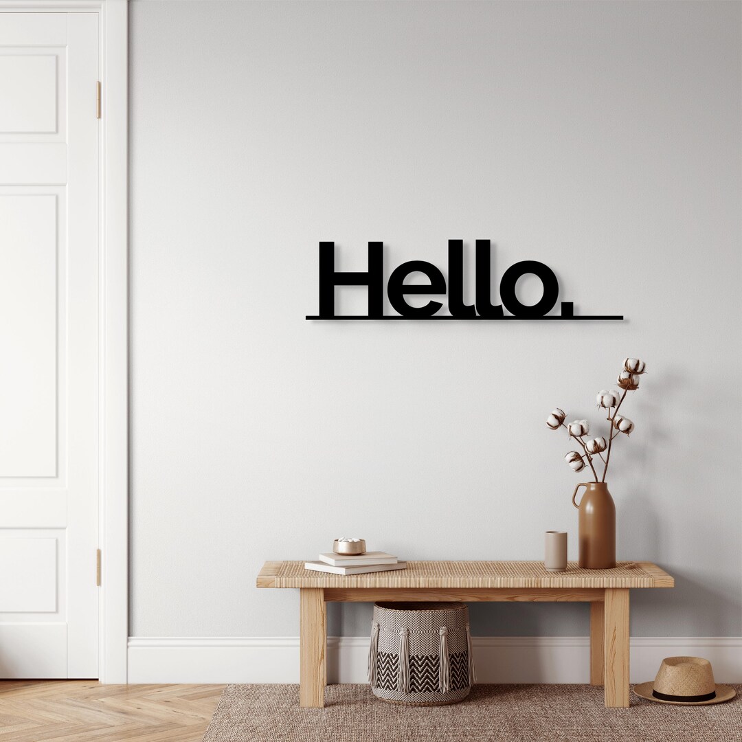 Metal Hello Sign, Front Door Decor, Welcome Sign for Front Porch Decor ...
