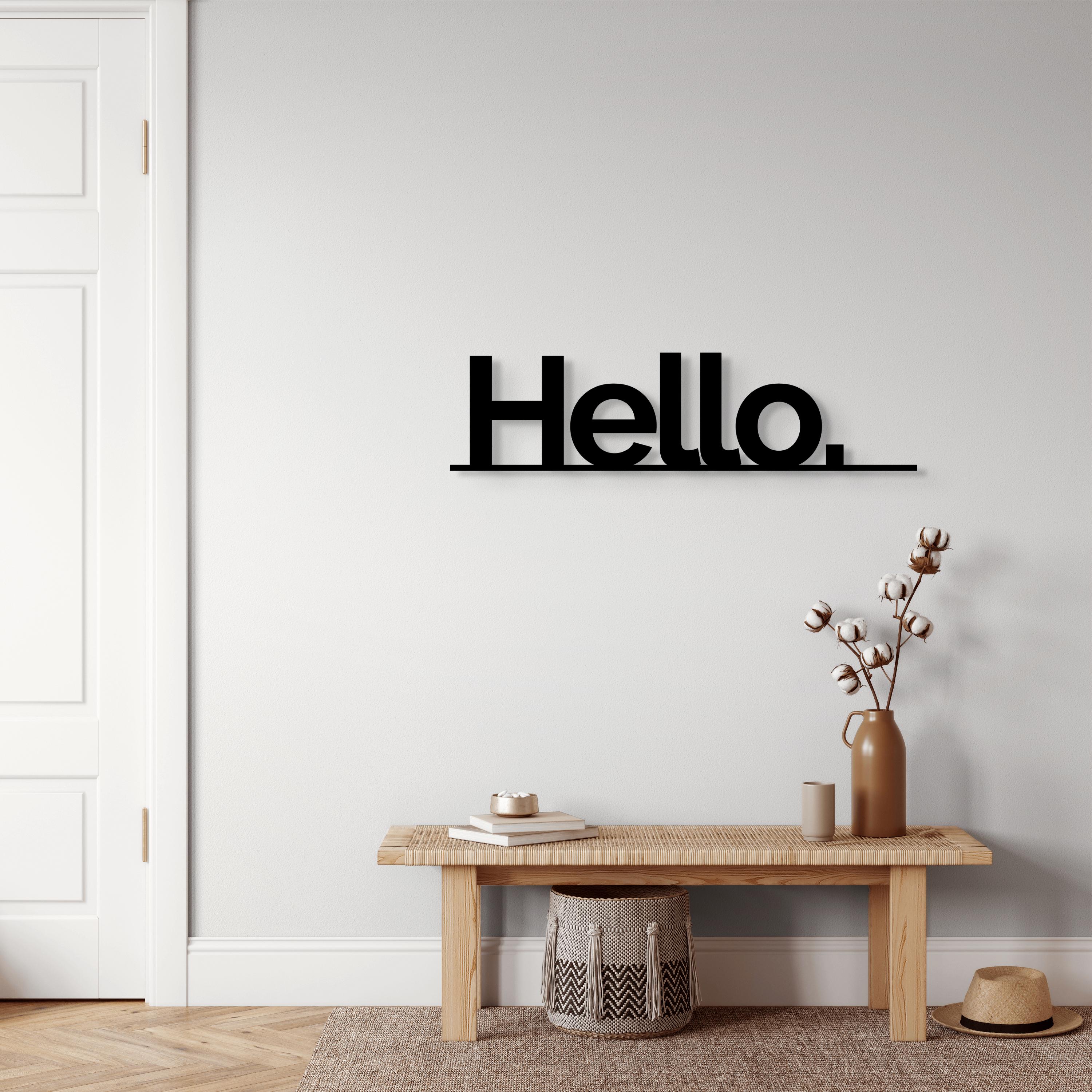 Metal Hello Sign, Front Door Decor, Welcome Sign for Front Porch Decor ...