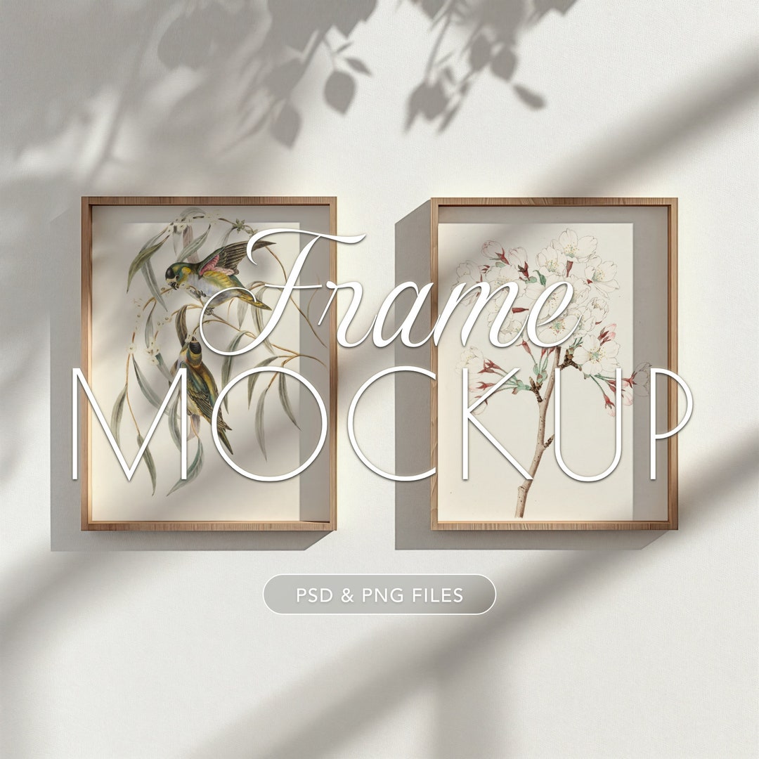 Frame Mockup A4 | 2 Frame Mock up | Double Frame Mockups | Two Frames Mock Ups | Frame Mock-up ...