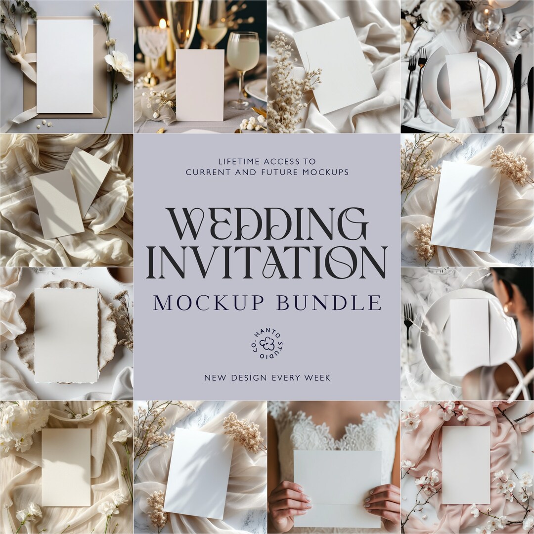 WEDDING MOCKUP BUNDLE, Lifetime Access Entire Collection, Wedding ...