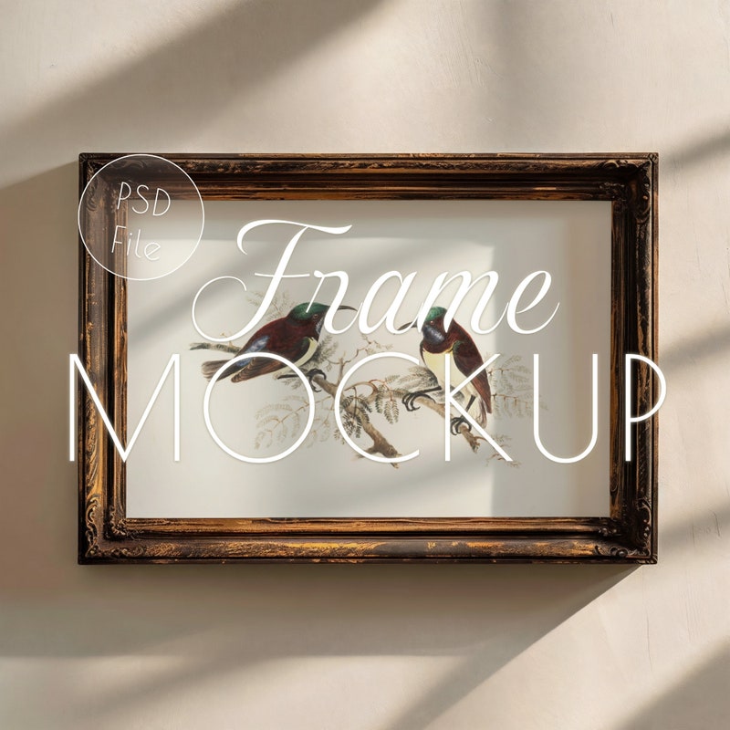 Vintage Frame Mockup - Etsy