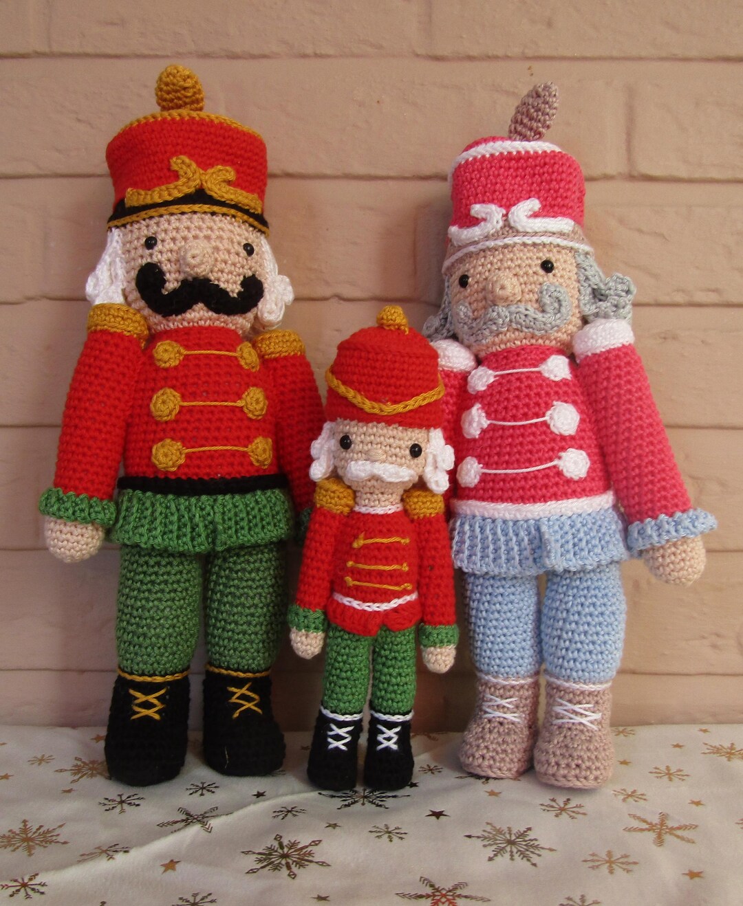 Crocheted Nutcracker Doll 3 Sizes (mini - Small - Large) - Etsy