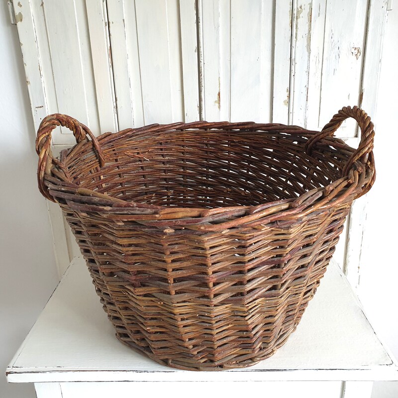 Large Wicker Basket - Etsy