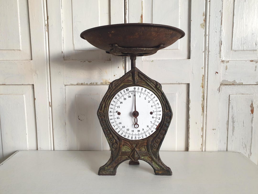 Old Scale, Antique Plate Scale, Kitchen Scale, Cast Iron, Utility Scale ...