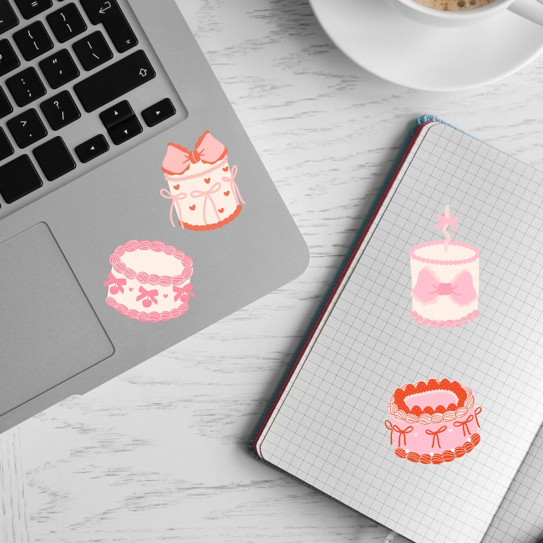Coquette Cake Stickers, Pink Cake Stickers, Cake Stickers, Pink Bow ...