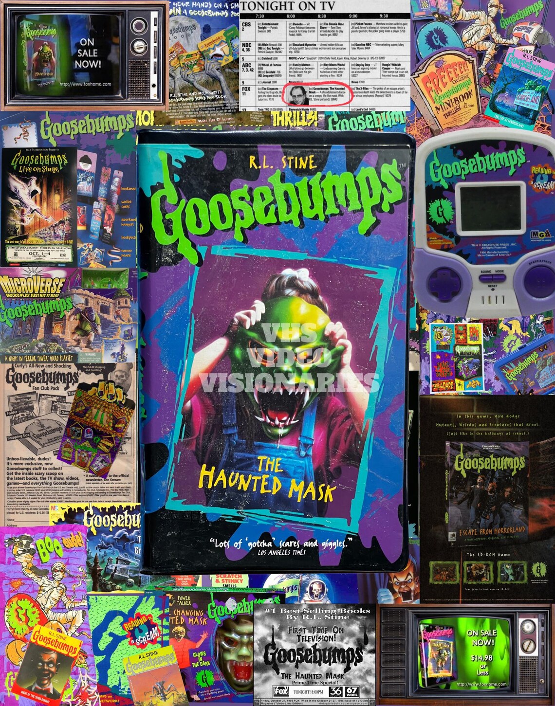 Goosebumps the Haunted Mask VHS Shadow Box Poster - Etsy