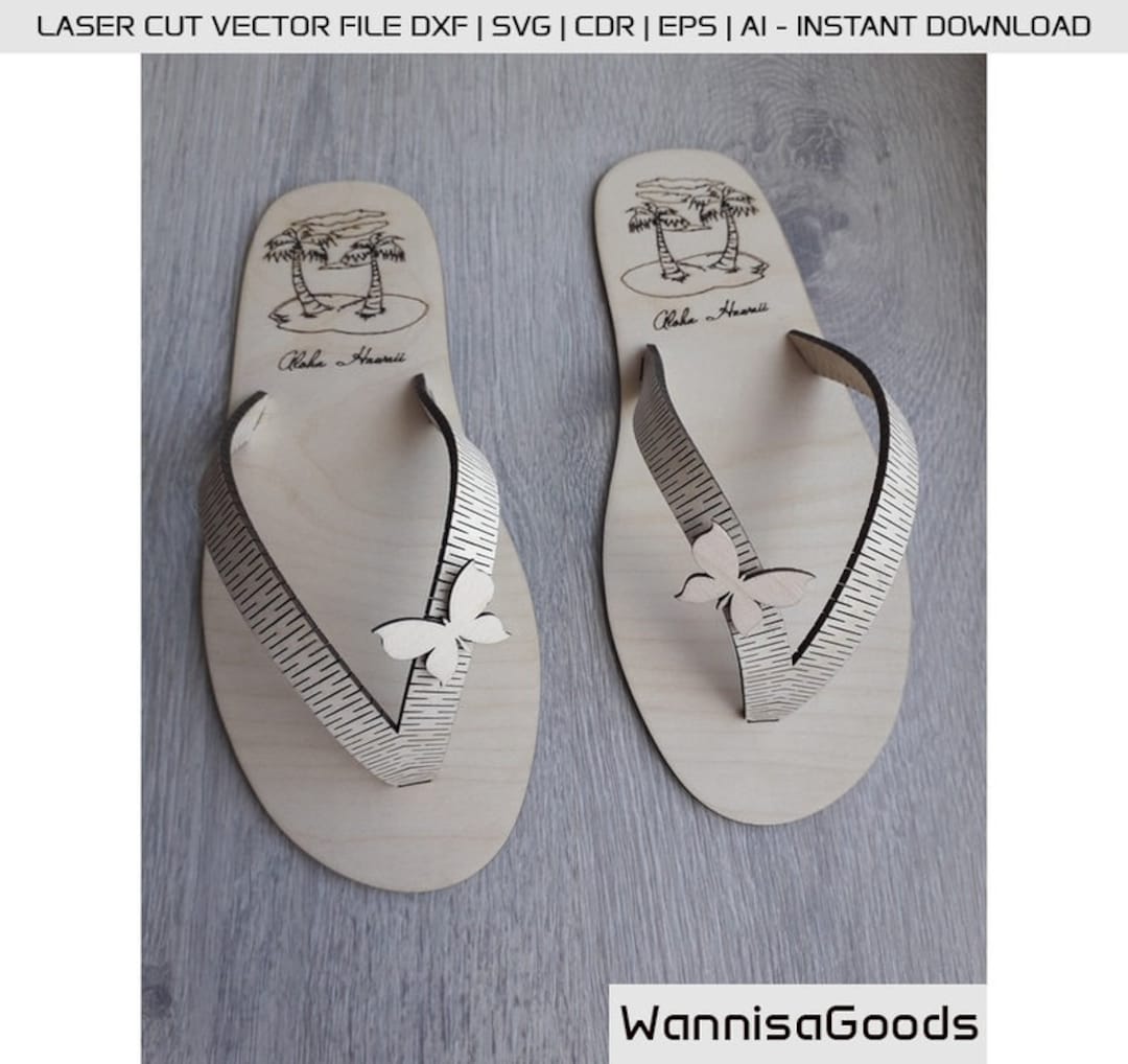 Laser Cut File Slippers Sandals Digital Puzzle Different Laser Cutting ...