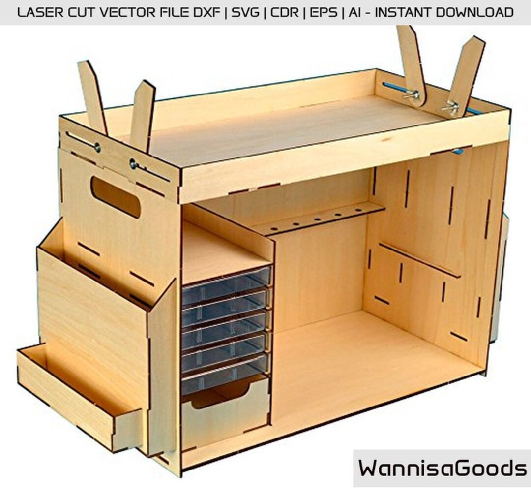 Laser Cut File Tool Organizer Laser Engraving Office Organizer Laser ...