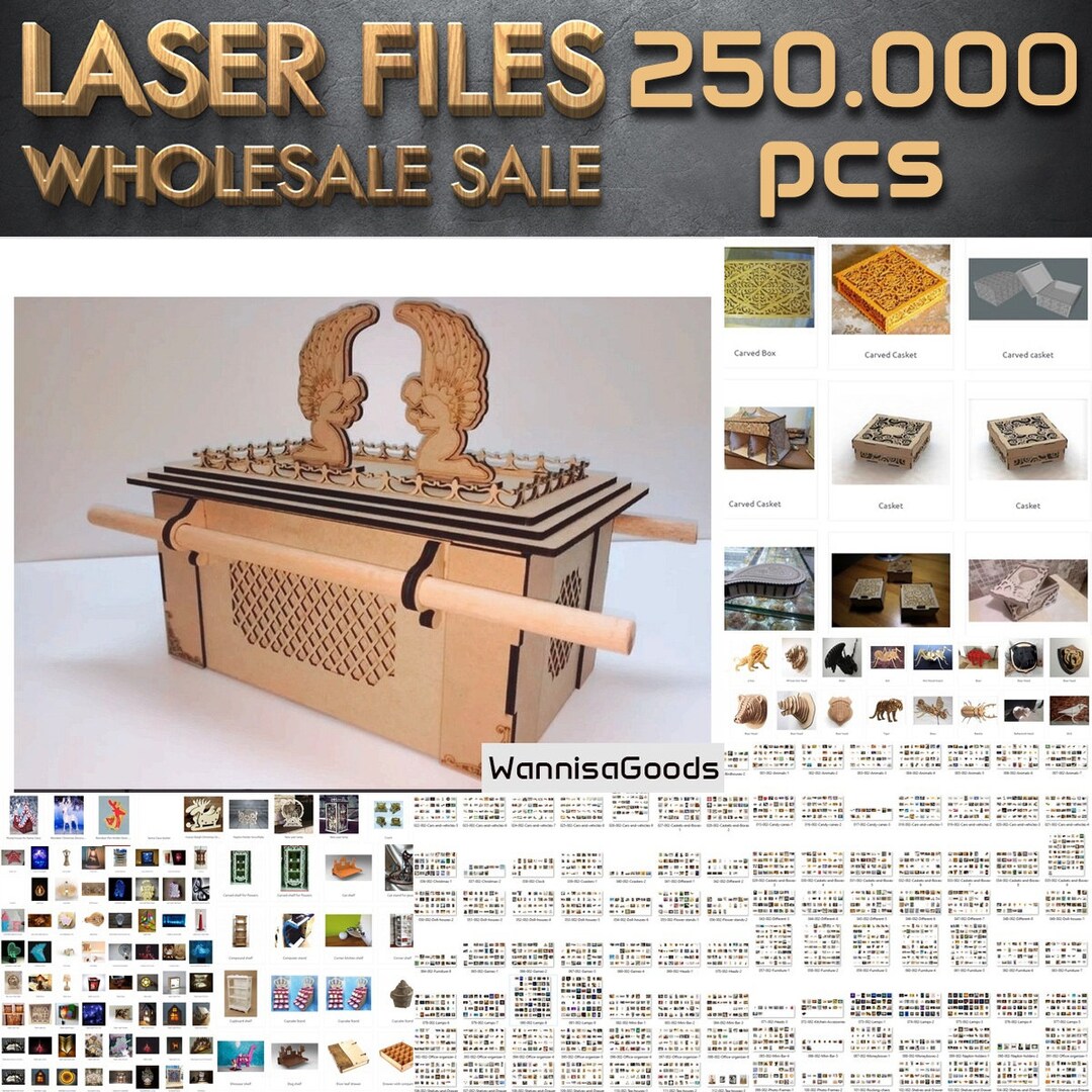 250.000 Laser Cut Files Casket Ark Laser Cut, Laser Cut Vector, 3d ...