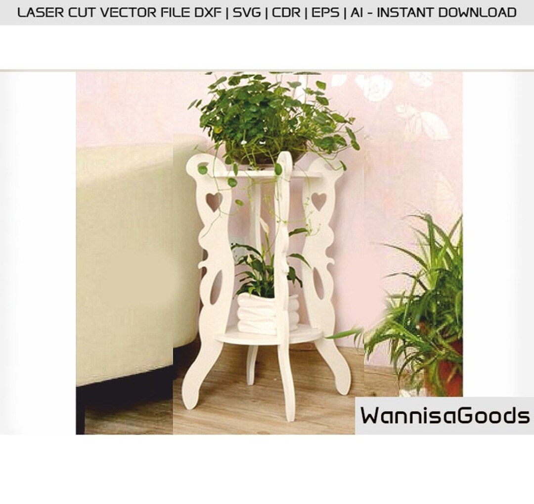 Laser Cut Puzzle Support for Flowers Plywood Shelves and Drawers Laser ...