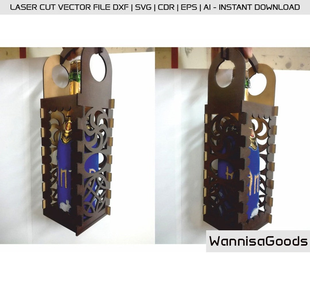 Laser Cut Puzzle Champagne Carrying Dxf Files for Cnc Mini Bar Laser ...