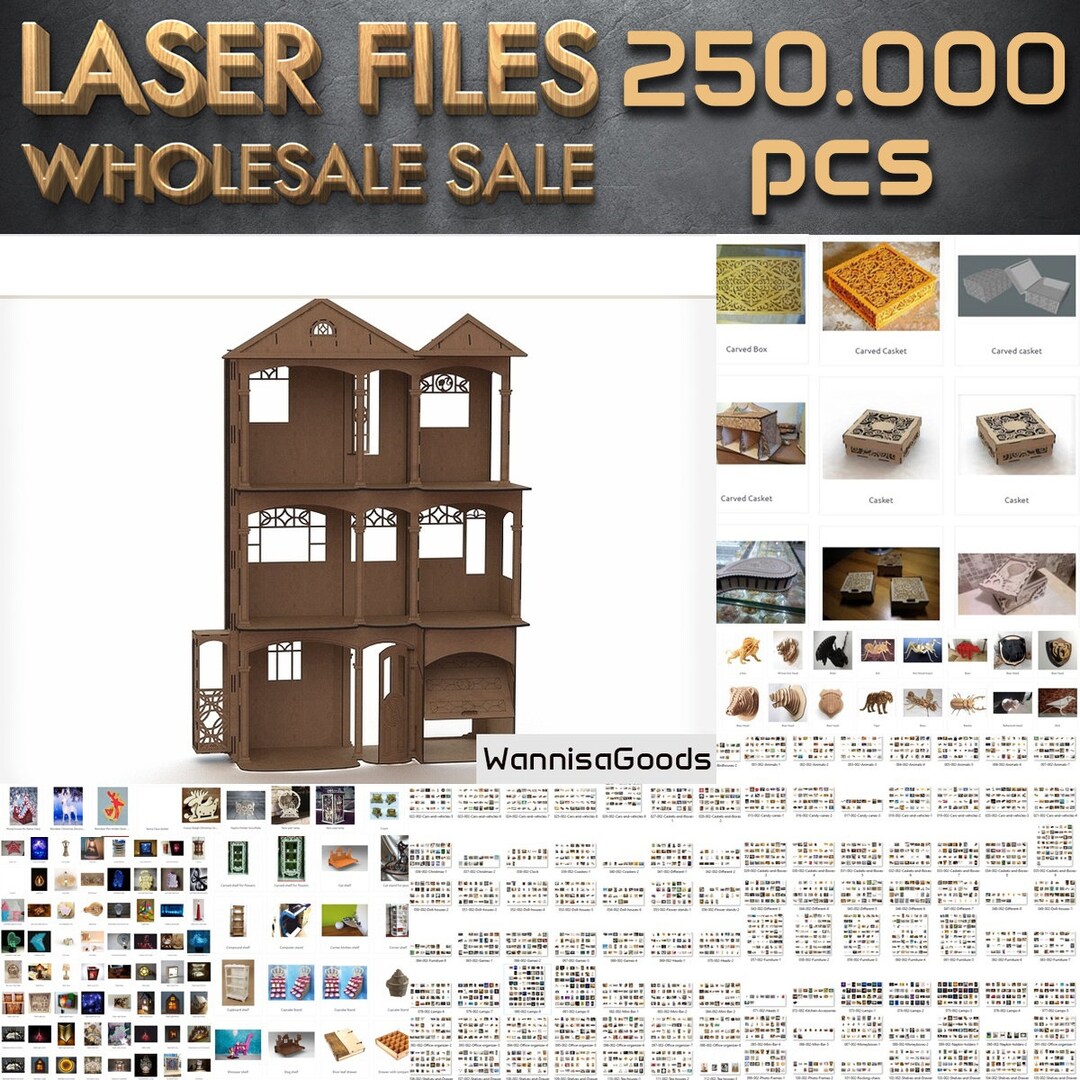 Laser Cut File Barbie House Wood Working Doll Houses Dxf Files for ...