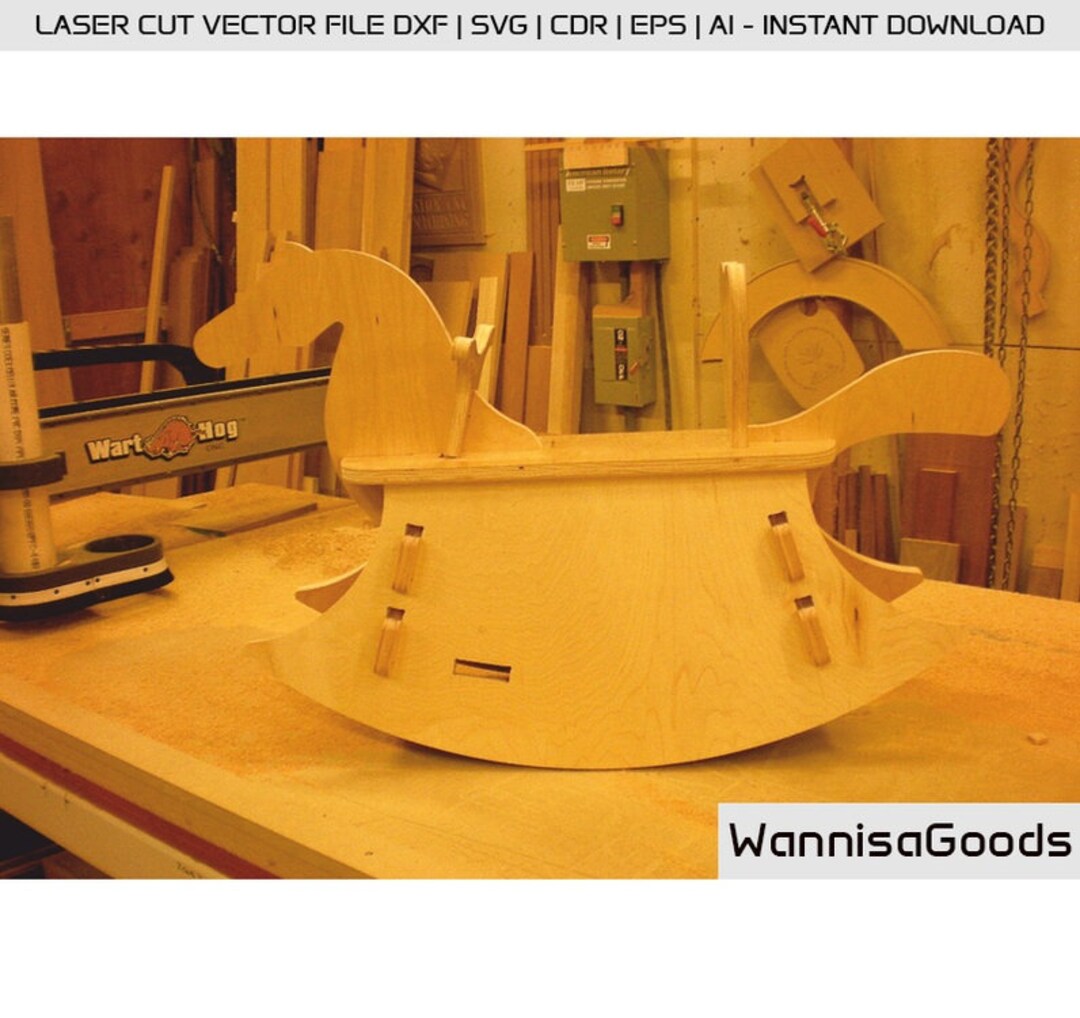 Laser Cut Puzzle Rocking-chair Horse for Children Cnc Wood Furniture ...