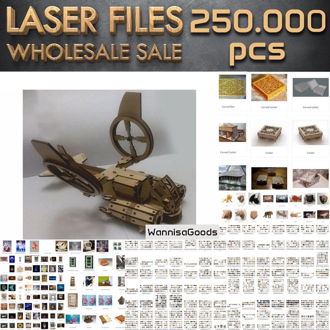 250.000 Laser Cut Files Fighter Plywood Model, Template for Laser, Cdr ...