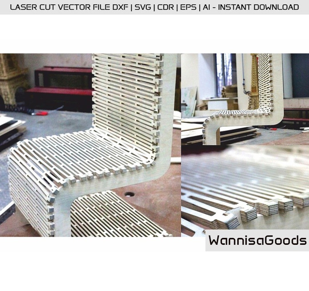 Laser Cut Puzzle Chair 6 Laser Cut Files Furniture Wood Working Laser ...