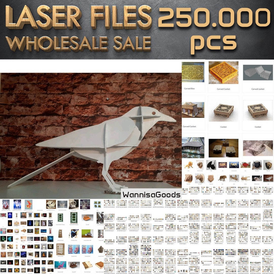250.000 Laser Cut Files Bird Laser Cut Files, Vector Model, Dxf Files ...