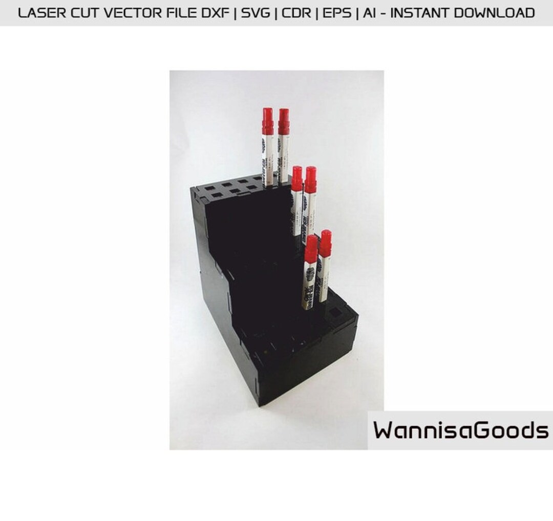 Laser Cut Puzzle Bit Holder Cnc Patterns Office Organizer Laser Cut Pattern Vector Laser Cut ...