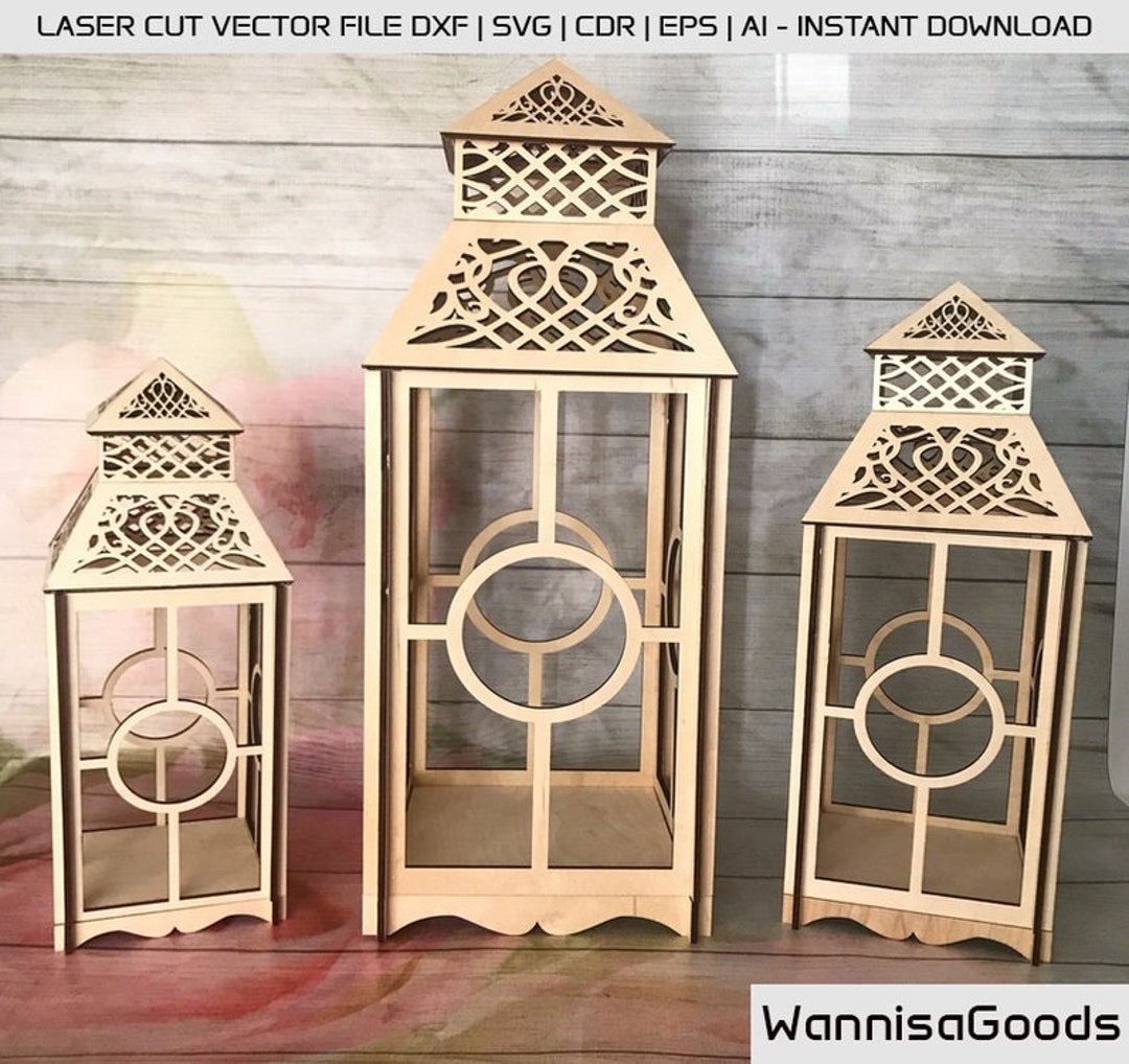 Laser Cut File Candlestick Street Lamp Cnc Pattern Lamps Glowforge ...