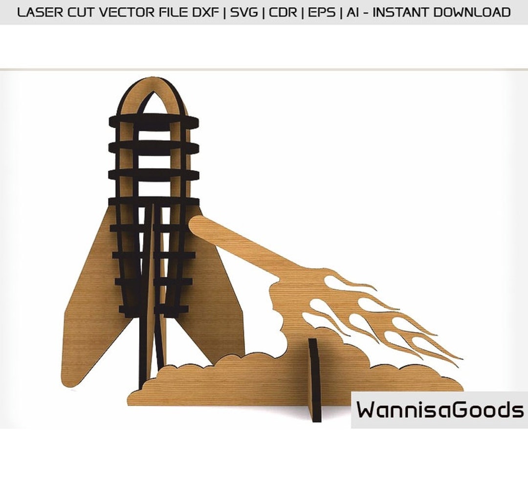 Laser Cut Puzzle Rocket Laser Cut Plans Cars and Vehicles Digital ...