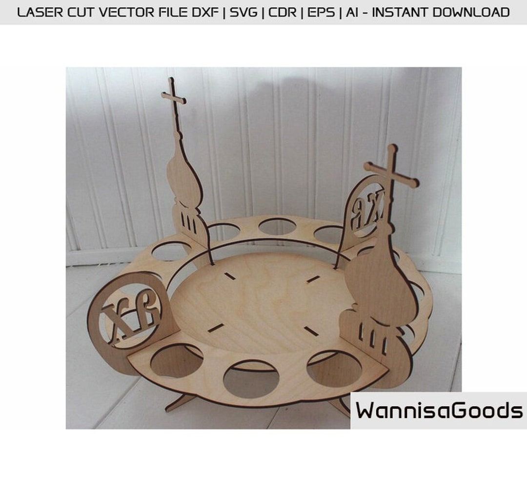 Laser Cut File Easter Egg Stand Dxf Files for Cnc Different Laser Cut ...
