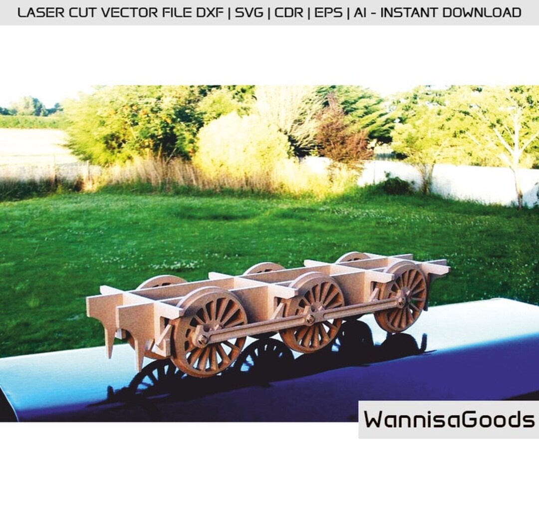 Laser Cut File Wagon Platform Vector Model Cars and Vehicles File Laser ...