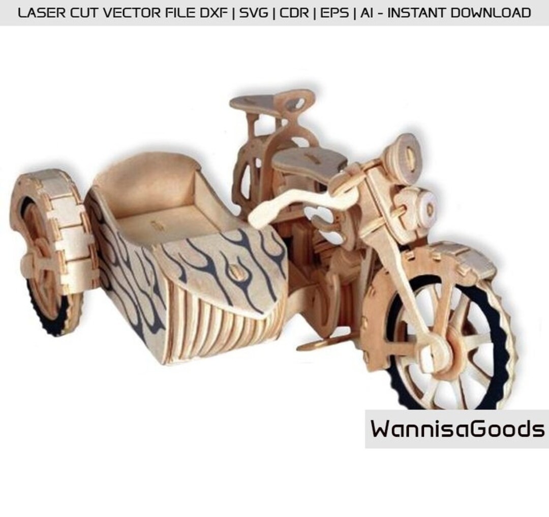 Laser Cut Puzzle Motorcycle Laser Files Cars and Vehicles Cnc Router ...
