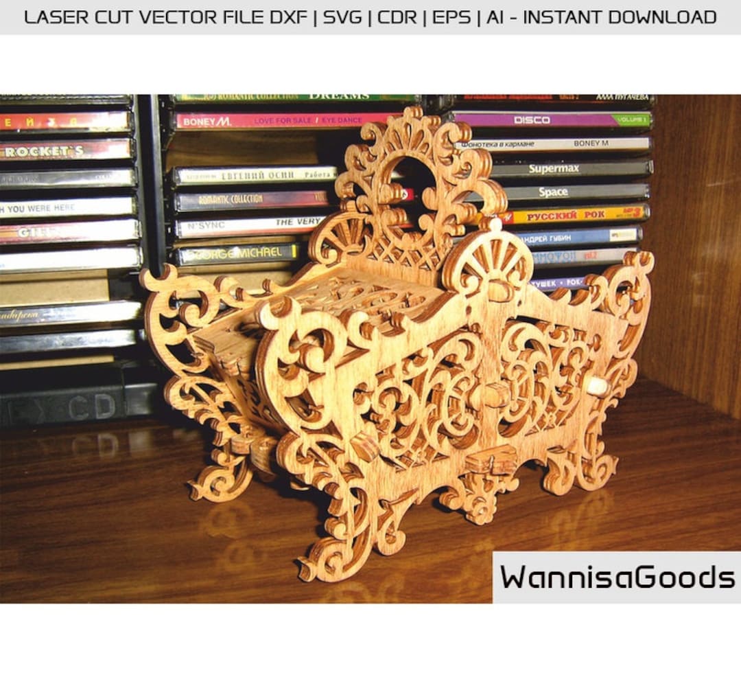 Laser Cut Puzzle Casket 4 Cnc Files Caskets and Boxes Cnc Wood Lazer ...