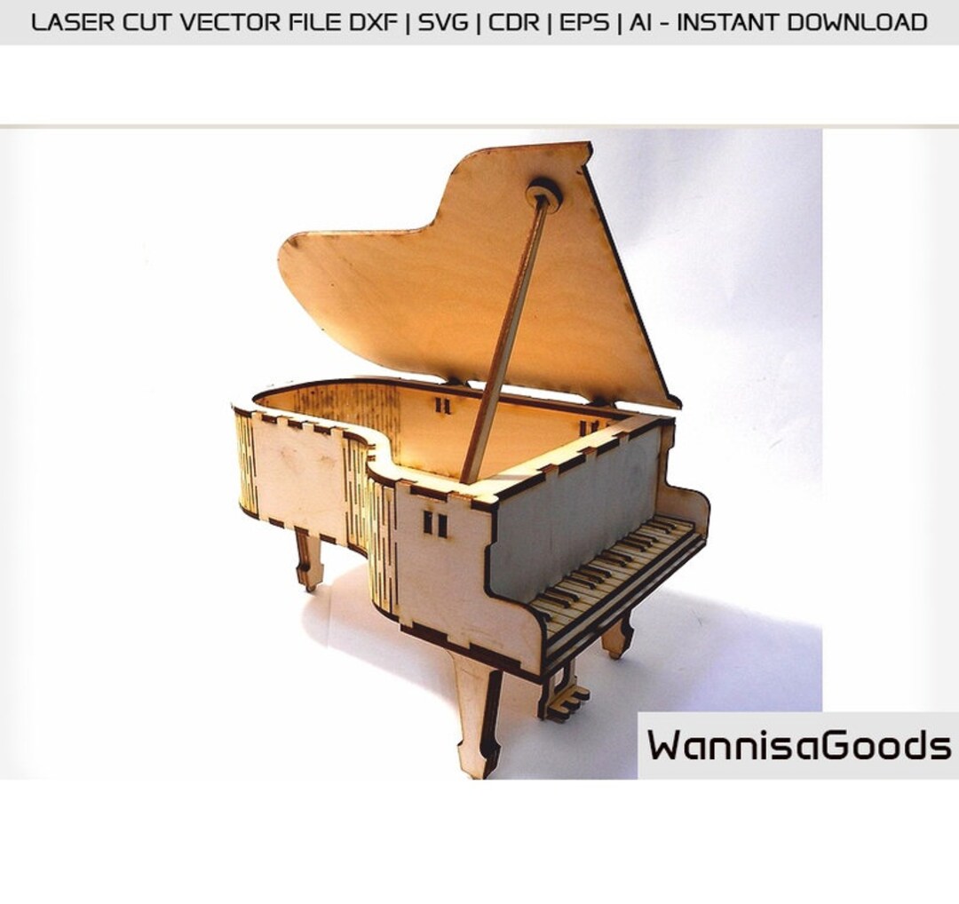 Laser Cut File Casket Piano Laser Cut Files Caskets and Boxes Wood ...