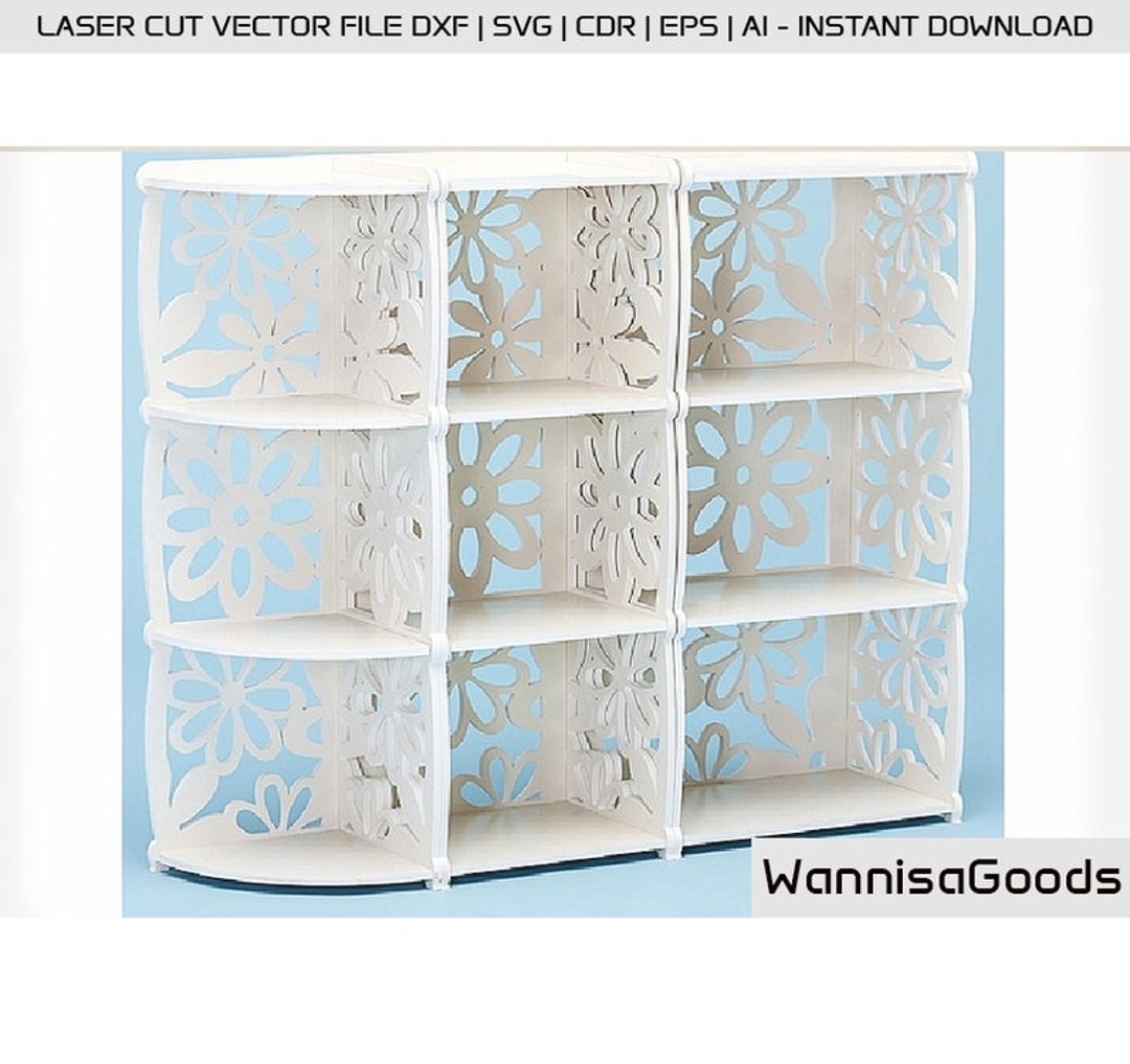 Laser Cut Puzzle Bookshelf Laser Cut Shelves and Drawers Laser Files ...