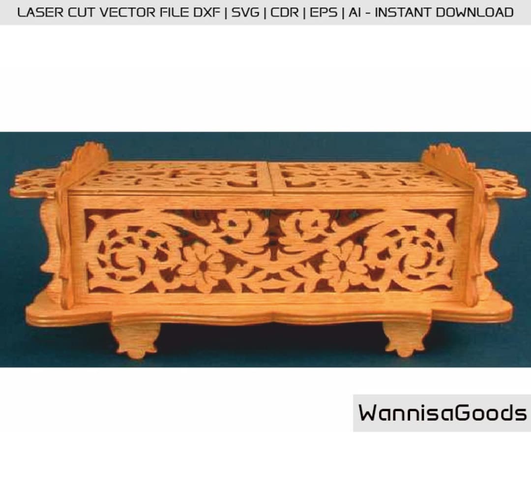 Laser Cut Puzzle Casket 2 Cnc Router Caskets and Boxes Dxf Files for ...