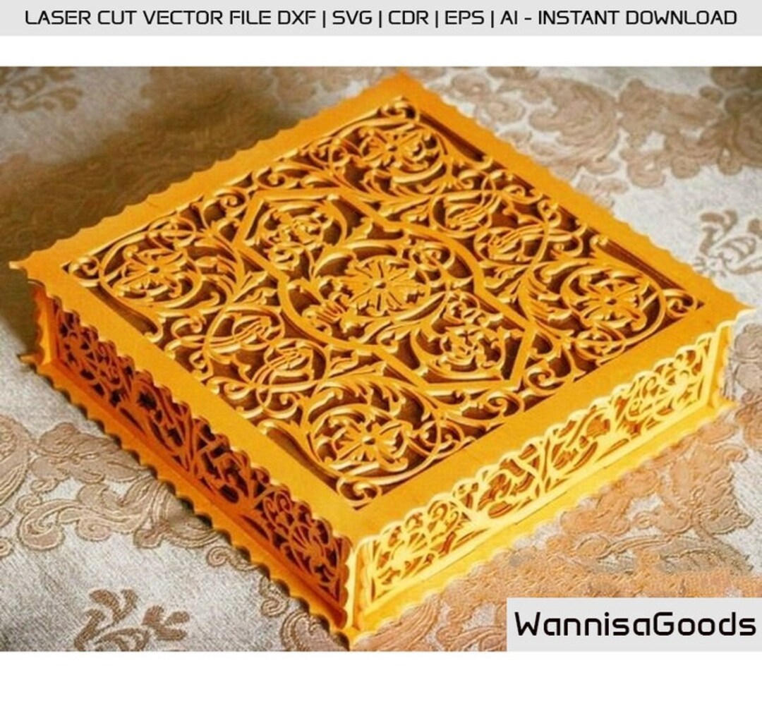 Laser Cut Puzzle Carved Casket Wood Working Caskets and Boxes Dxf Files ...