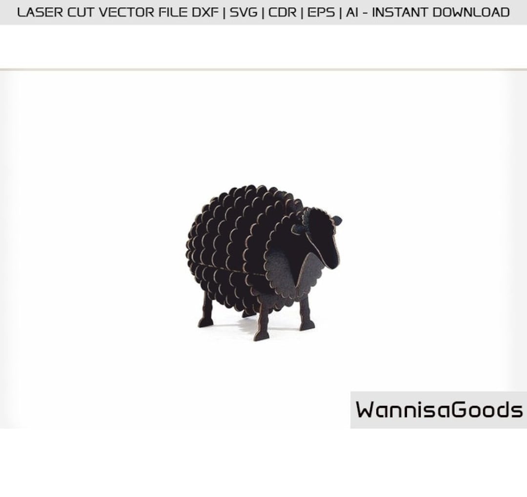 Laser Cut Puzzle Lamb Laser Cut File Animals Cnc Files for Wood Laser ...
