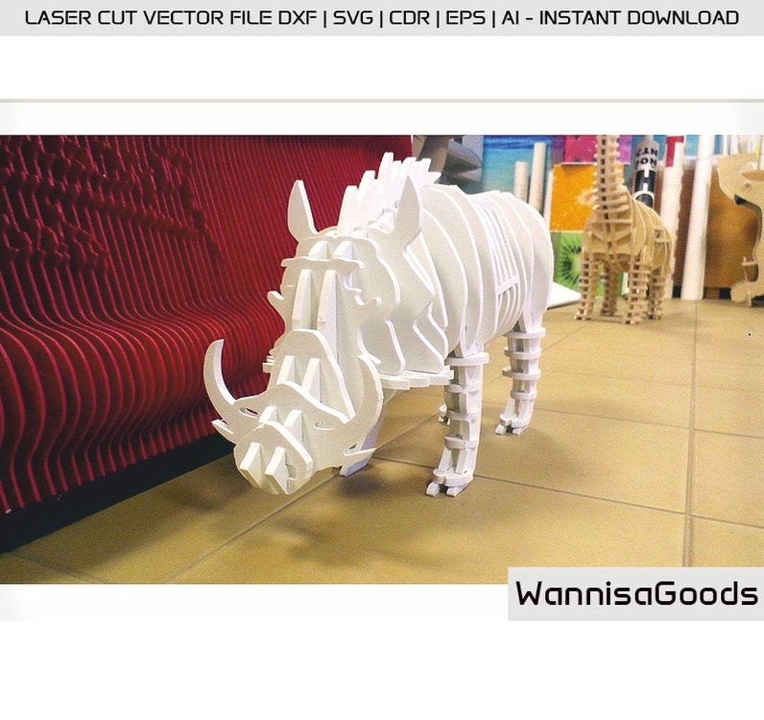 Laser Cut Puzzle Boar Laser Cutting Animals Laser File Laser Vector ...