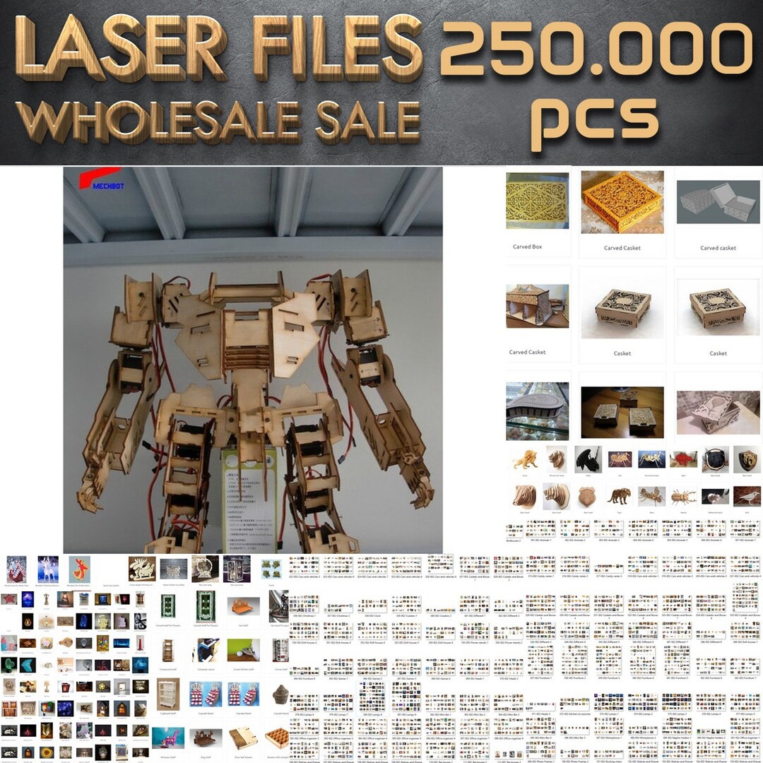 250.000 Laser Cut Files Robot Puzzle Cnc, Cnc Files, Cnc Patterns, 3d ...