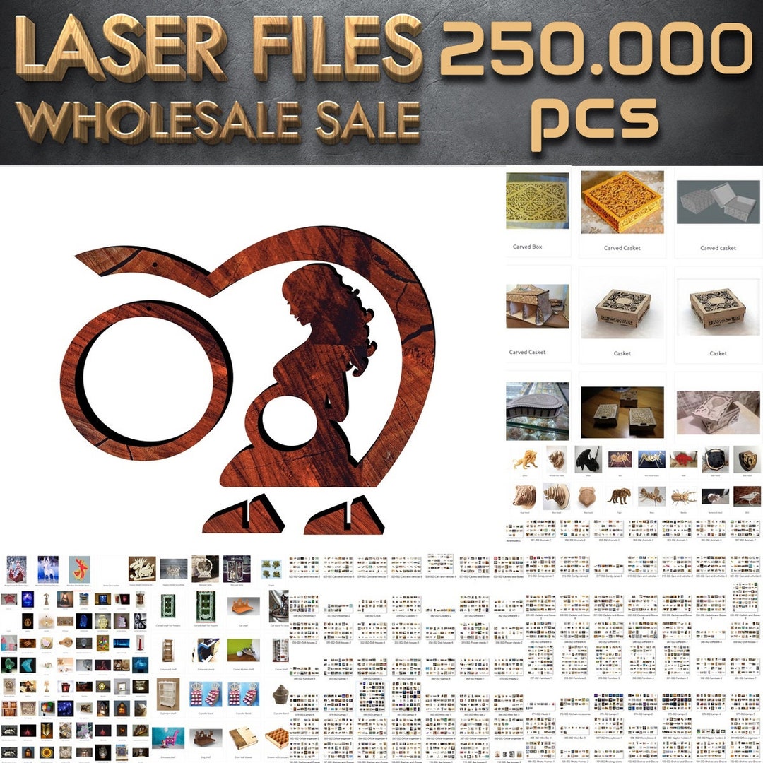 250.000 Laser Cut Files Photo Frame for Pregnant Women Laser Cut Files ...