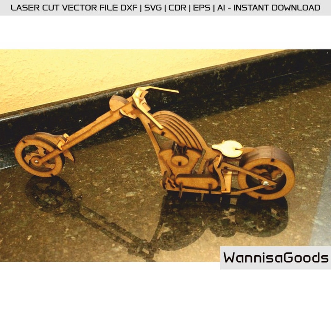Laser Cut Puzzle Moto Chopper Laser Cut Svg Cars and Vehicles Laser Cut ...