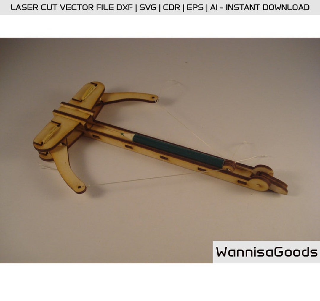 Laser Cut Puzzle Crossbow Vector Model Different File Laser Cnc Pattern ...