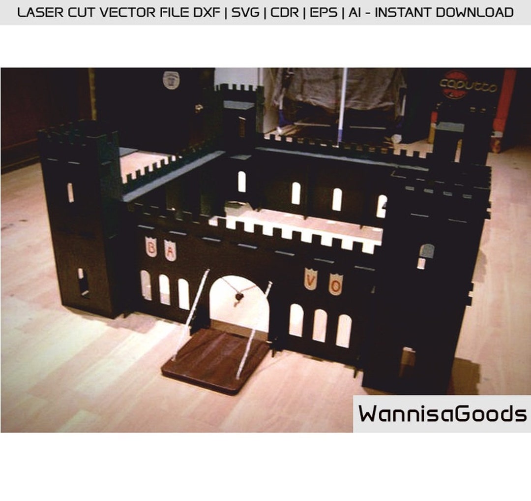 Laser Cut Puzzle Fortress Cnc Pattern Doll Houses Glowforge Files Laser ...