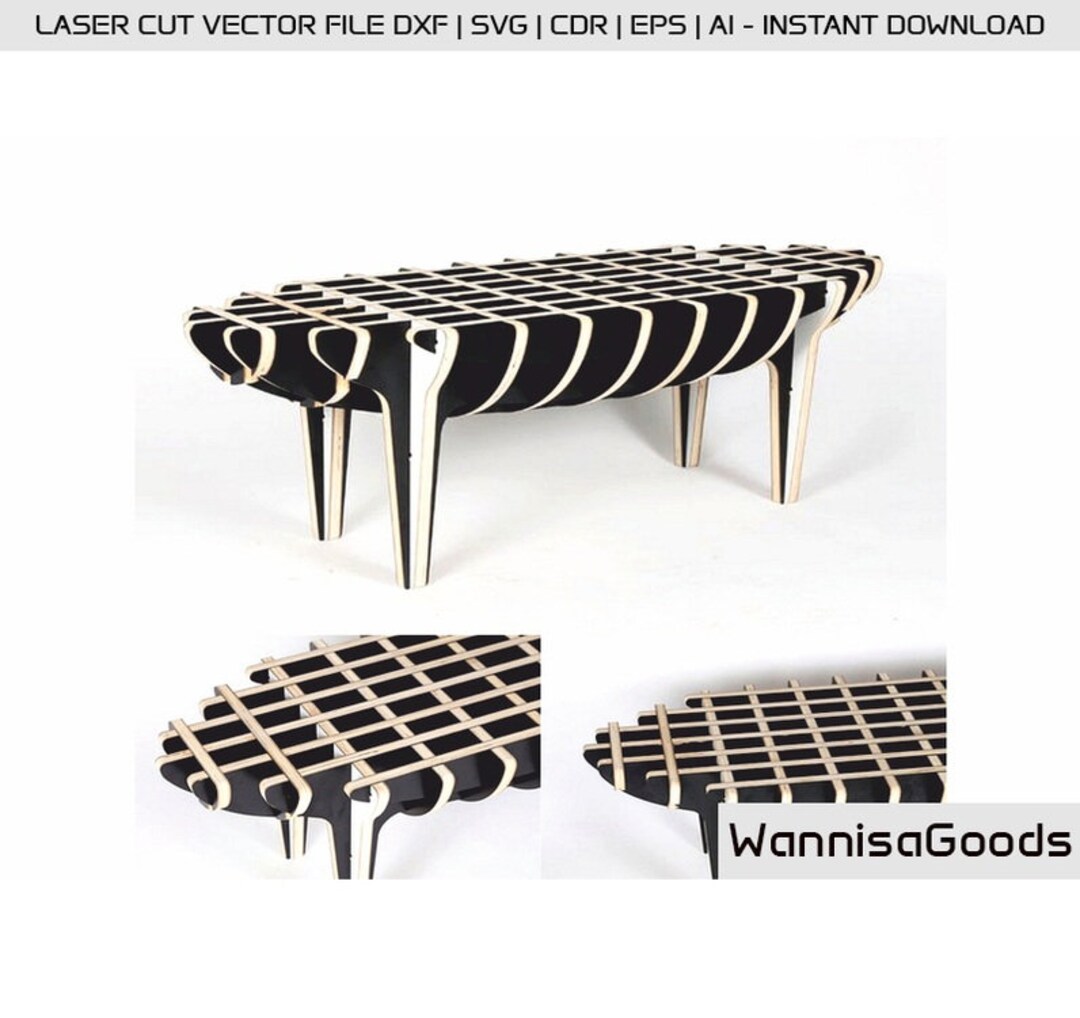 Laser Cut File Parametric Coffee Table 2 Digital Puzzle Furniture Laser ...