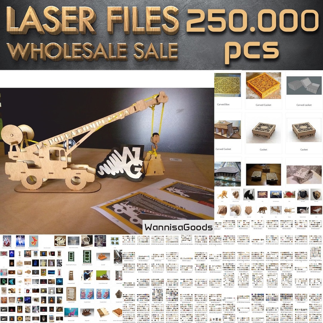 250.000 Laser Cut Files Crane Vector Model, Laser Cut File, Lasercut ...