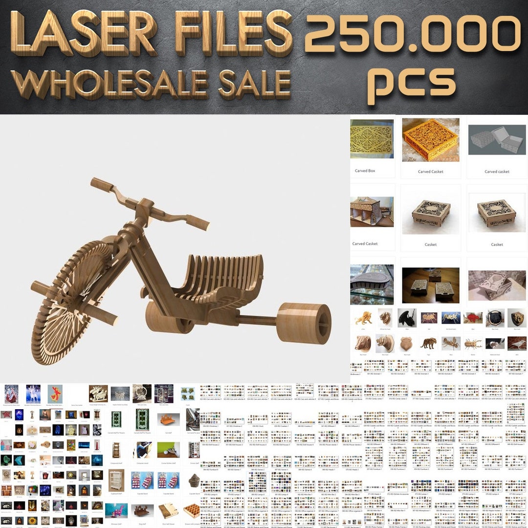 Laser Cut File Tricycle Digital Puzzle Cars and Vehicles Laser Cutting ...