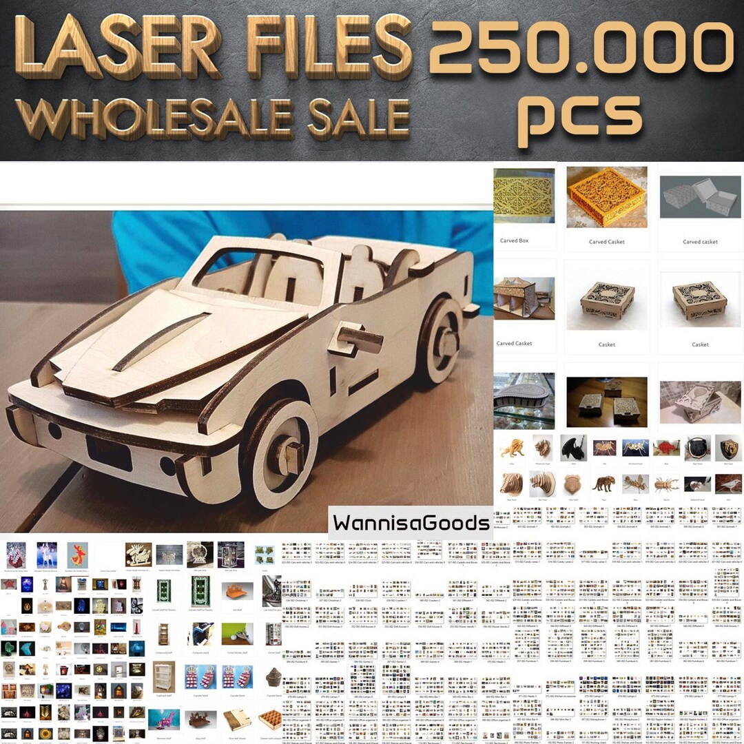 250.000 Laser Cut Files Sports Car Laser Cut File, Laser Cut, Cnc Wood ...