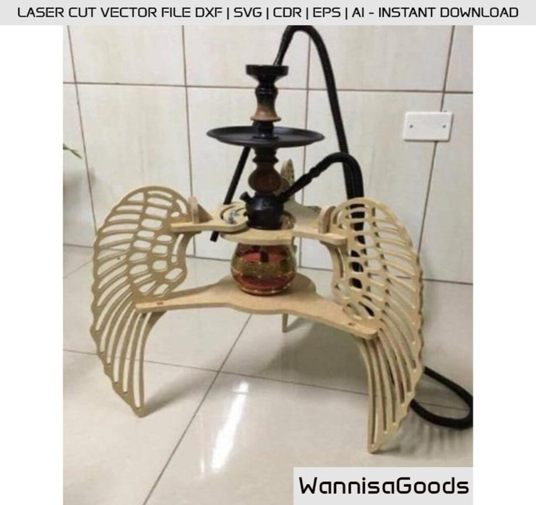 Laser Cut File Stand for Shisha Laser Cut Wood Shelves and Drawers ...